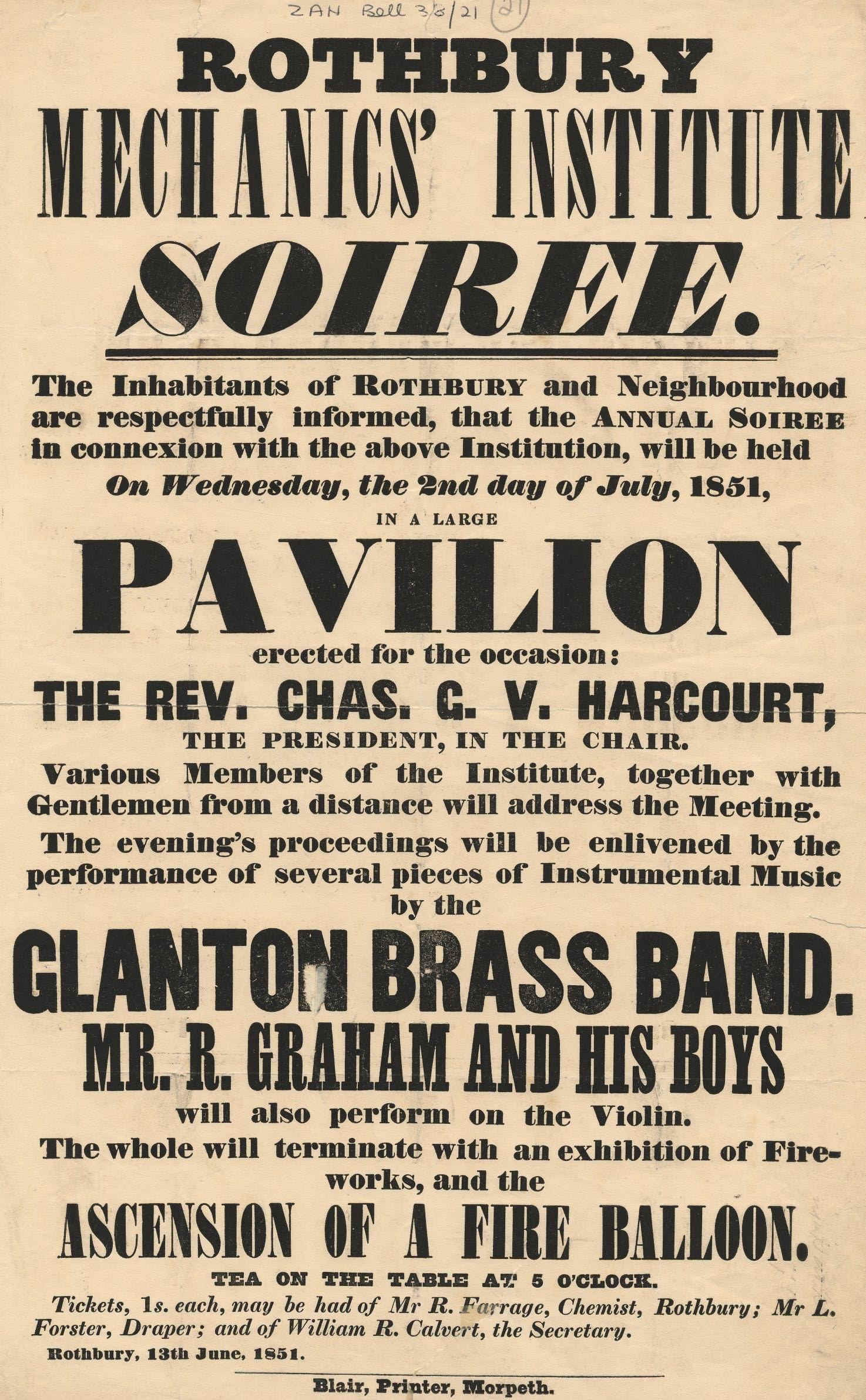 The Jubilee Institute | Rothbury and Coquetdale History Society
